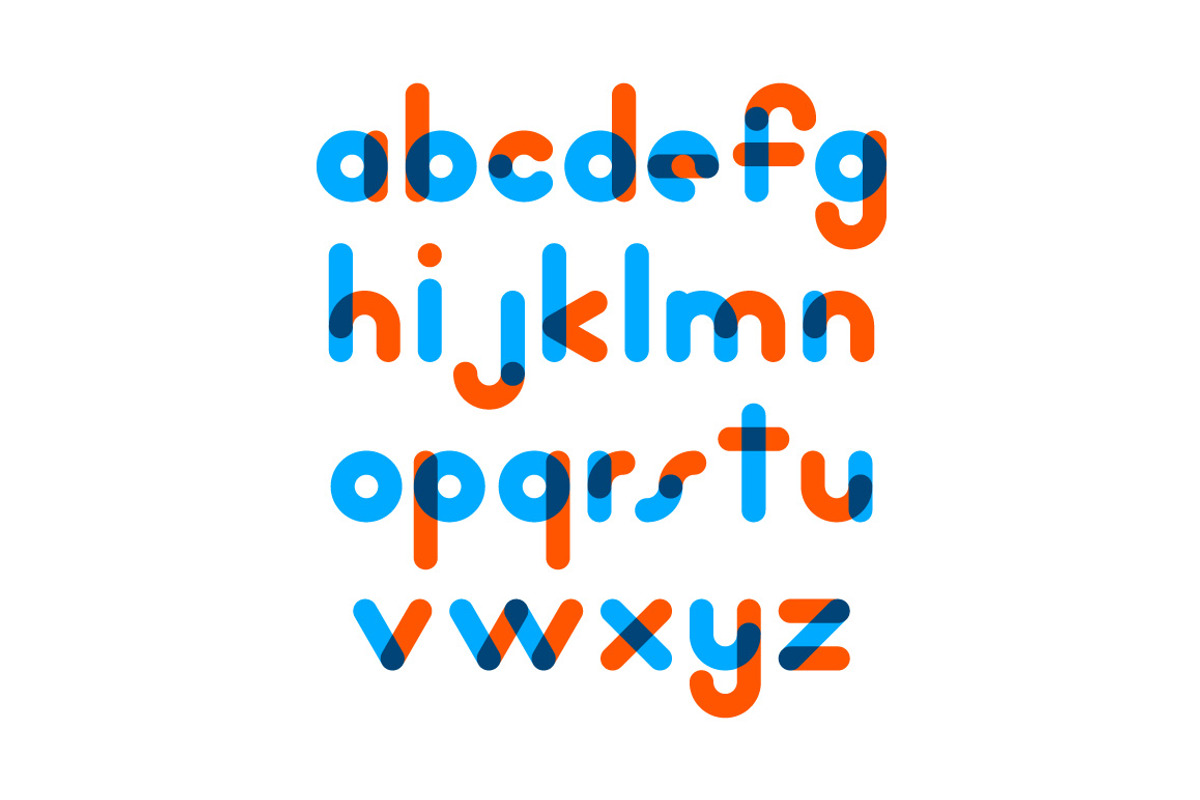 Overlapping Colorful Font, a Decorative Illustration by Greeek