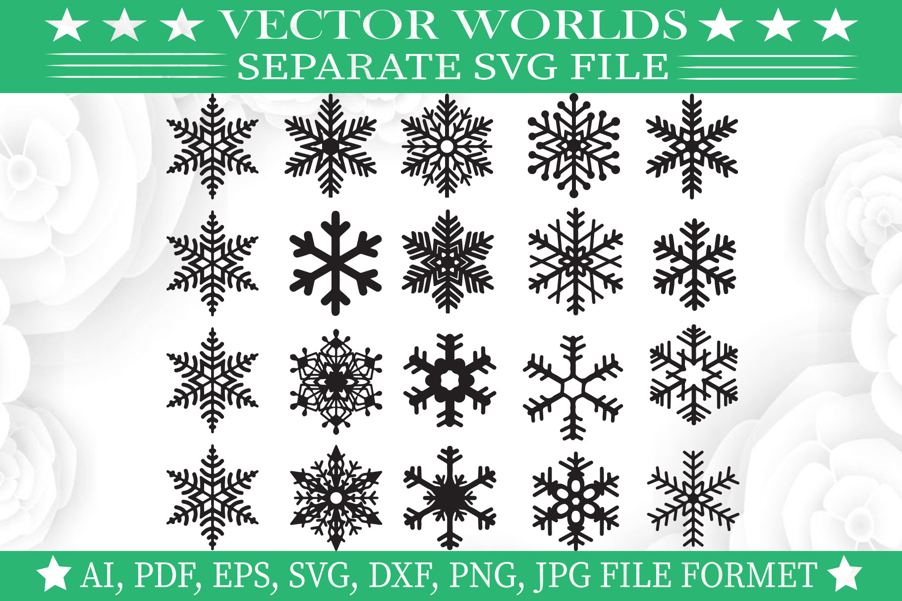 Snowflake Svg, Snow, Flake Svg, an Object Graphic by VectorWorlds