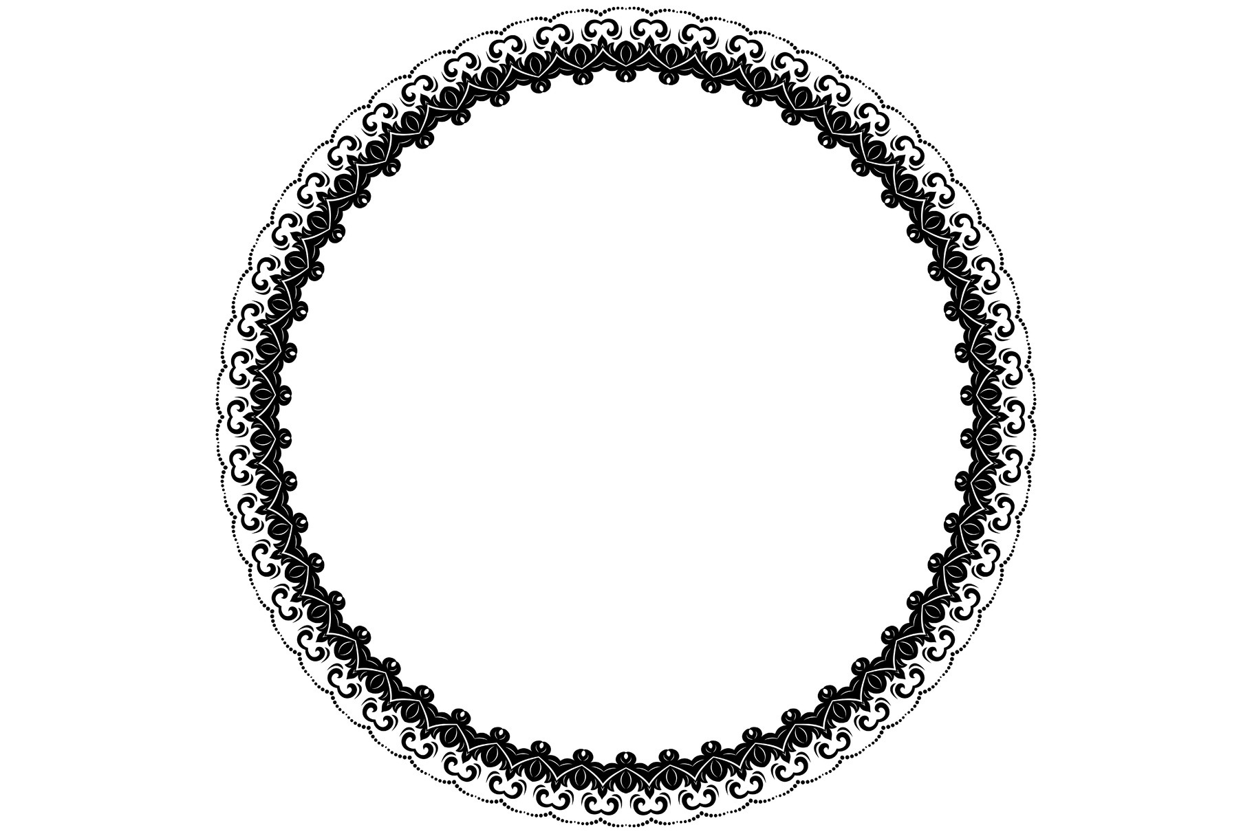 Floral Vector Fine Frame | Textures ~ Creative Market
