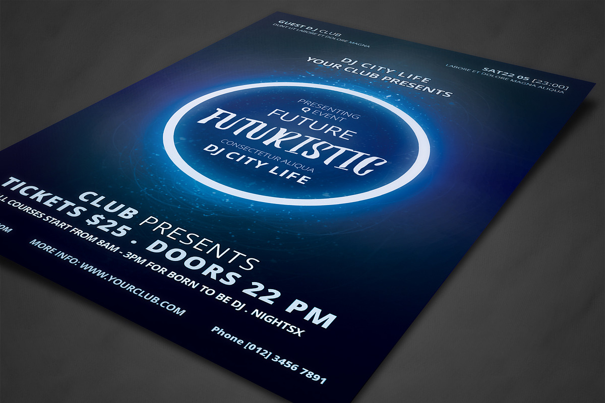 Futuristic Flyer, a Flyer Template by AfzaalGraphics
