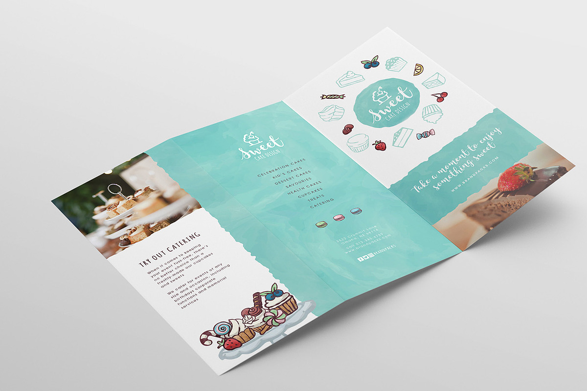 Cake Shop Trifold Brochure Template, a Brochure Template by BrandPacks