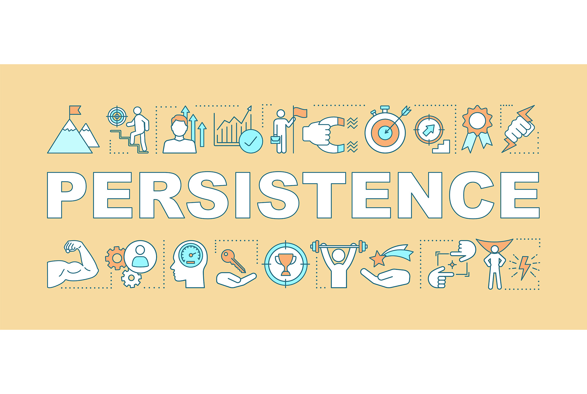 Persistence word concepts banner, a Templates & Theme by IMG visuals icons