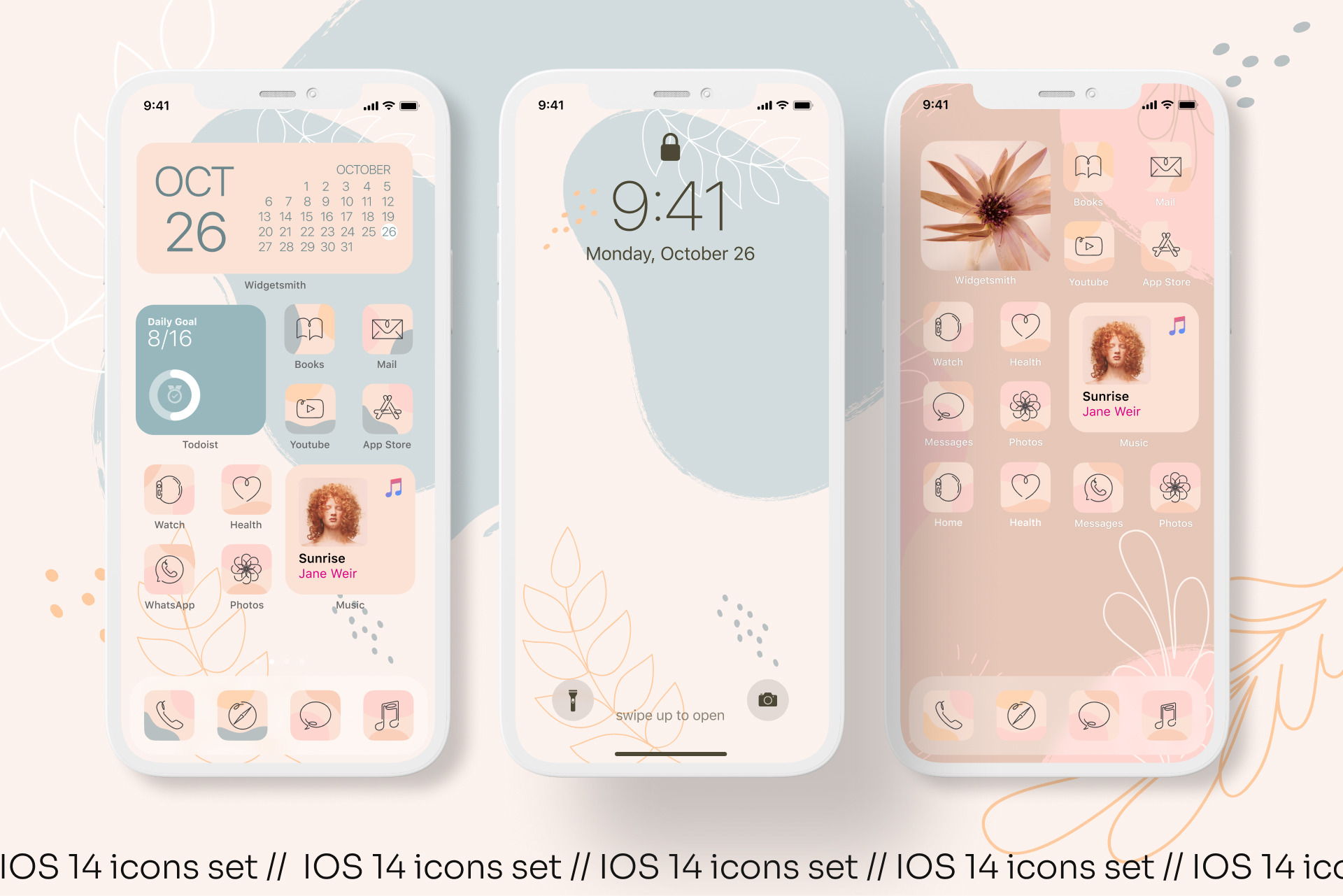 Aesthetic IOS 14 icons set, an Icon by Creatoom