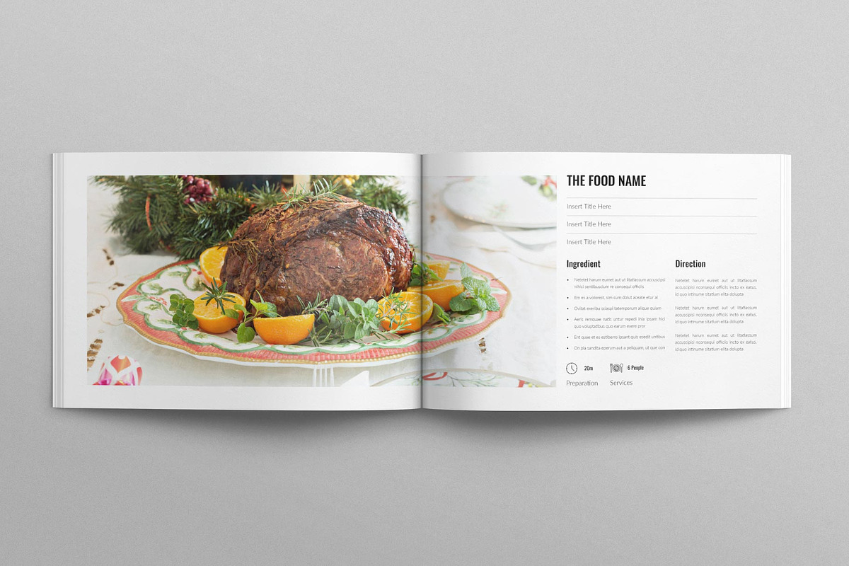 Cookbook Template Recipe Landscape, a Brochure Template by TemplatesForest