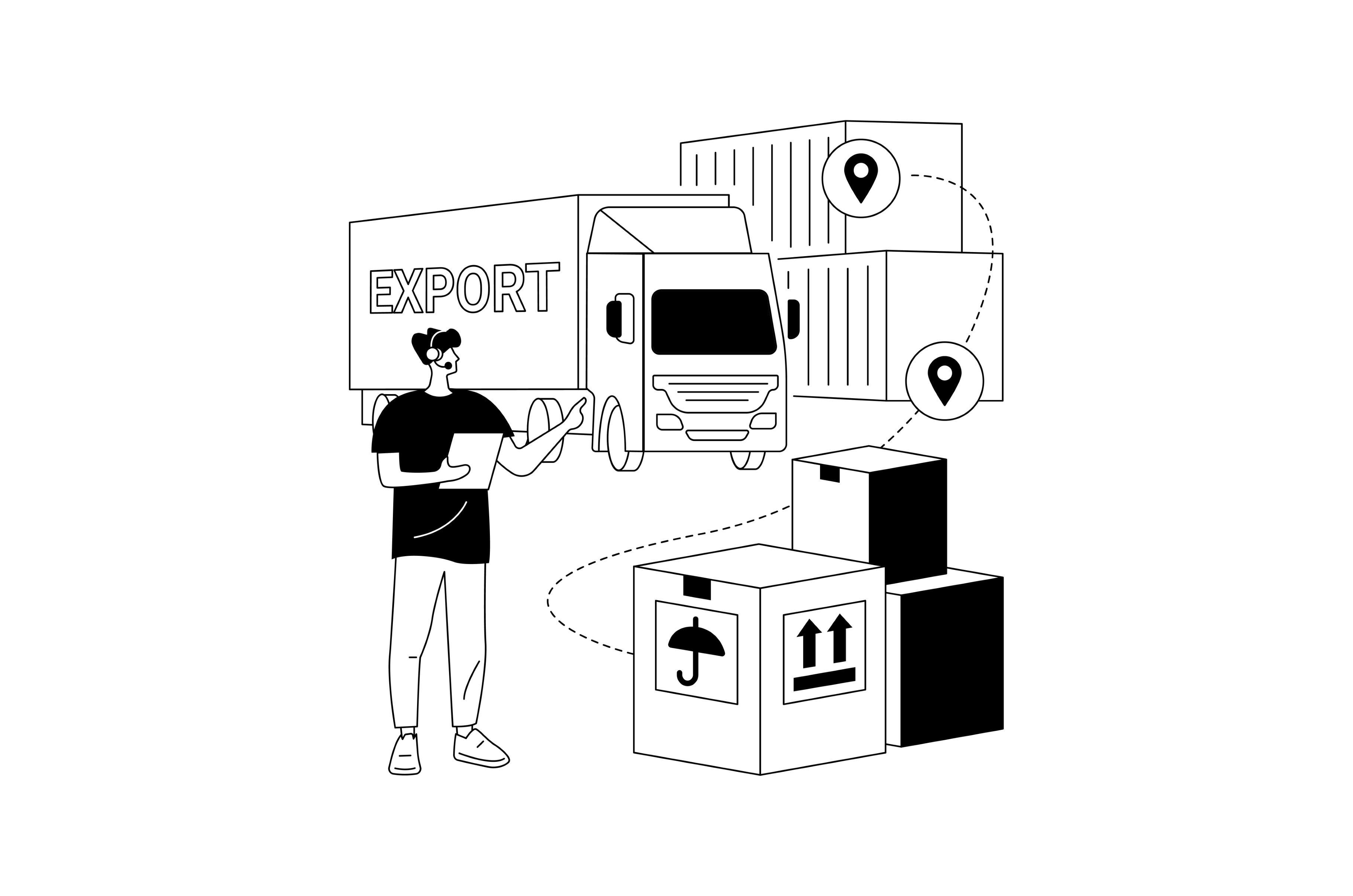 Export control abstract concept, a Technology Illustration by Visual ...