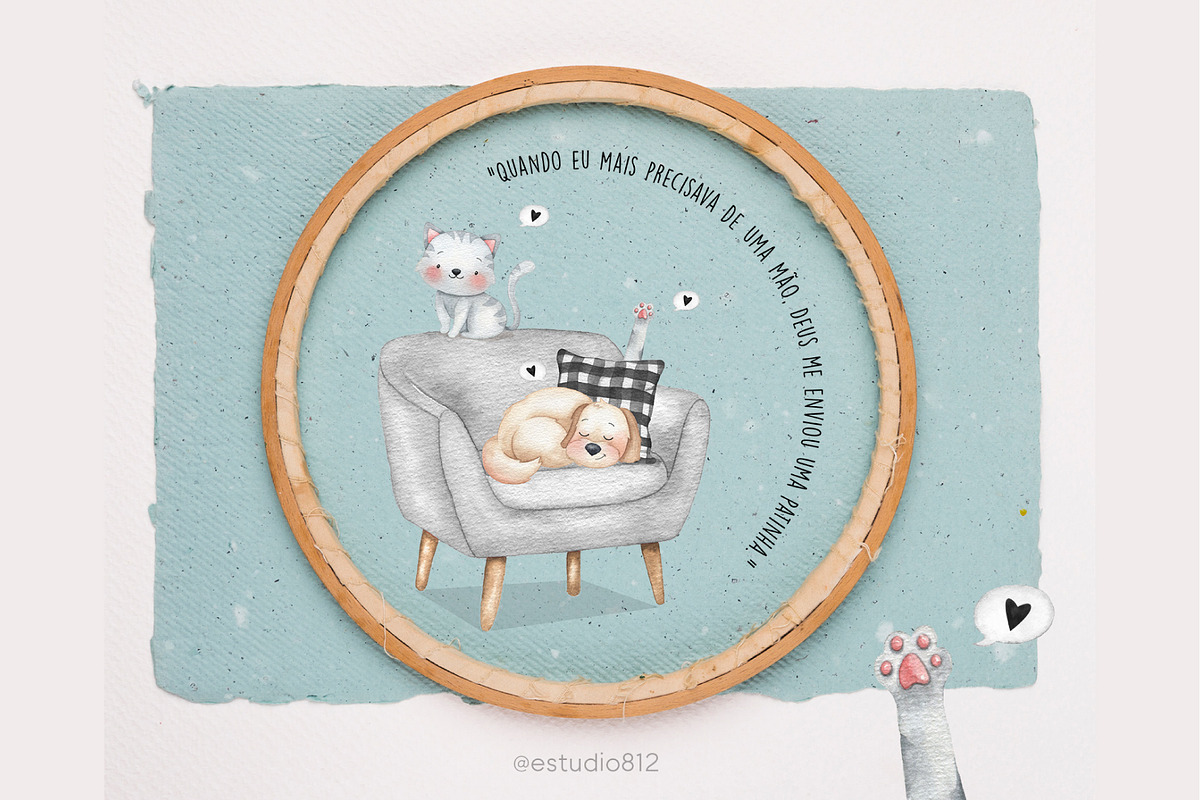 Sweet Home Winter clipart, an Animal Illustration by Estudio 812