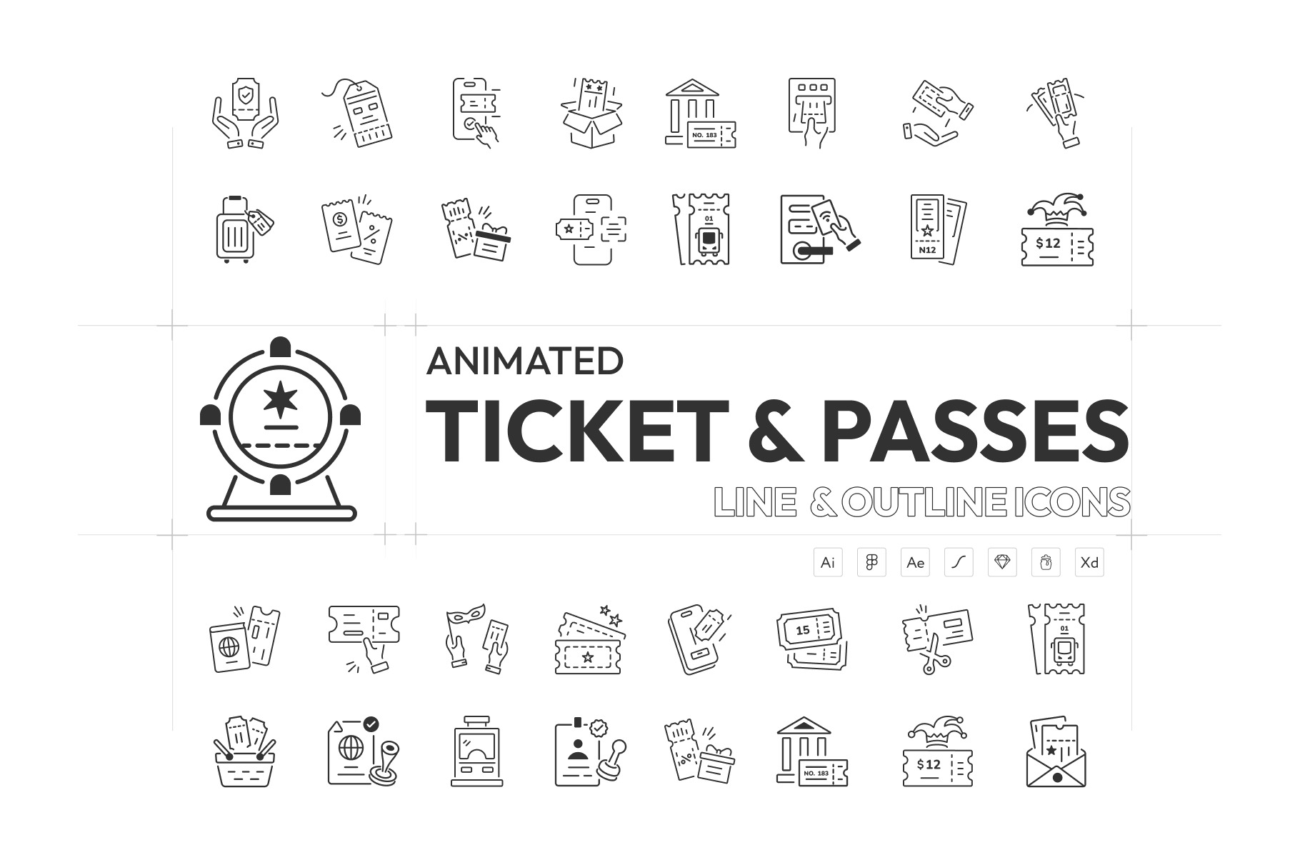 Animated Ticket and Passes Icons