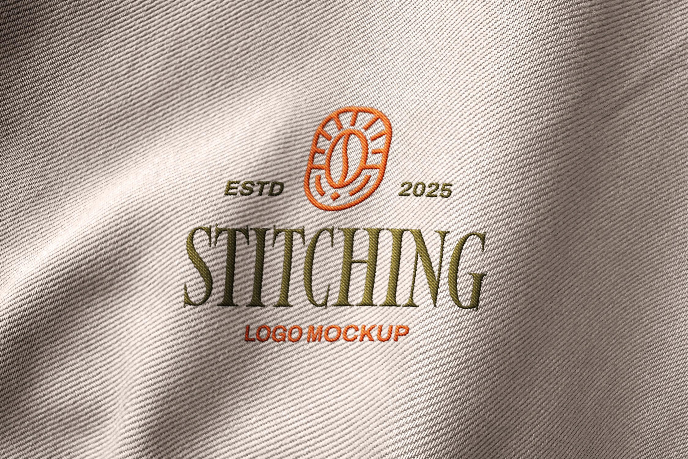 Stitching Embroidery Logo Mockup, a Layer Style Add-On by Design Squad