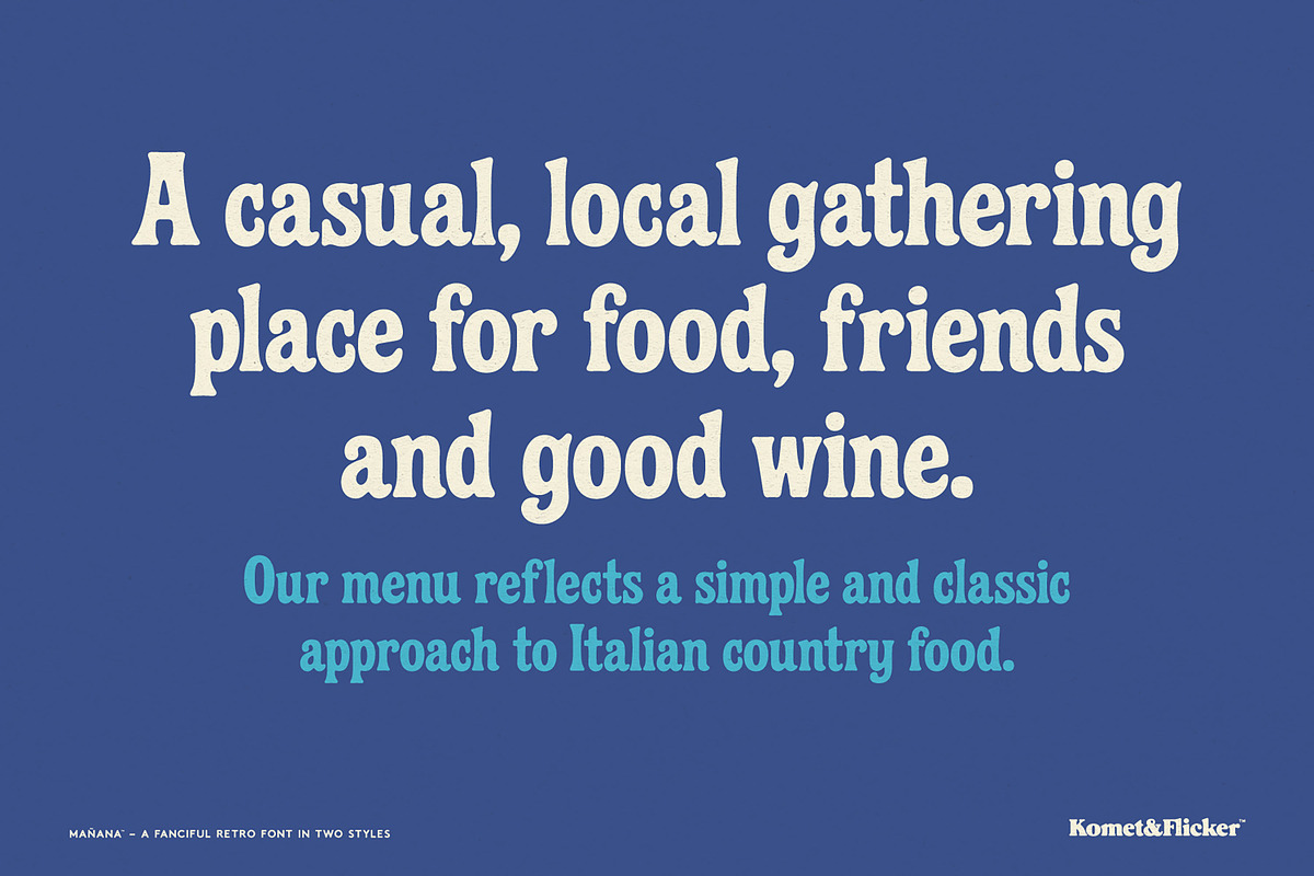 Mañana – A Fanciful Retro Font