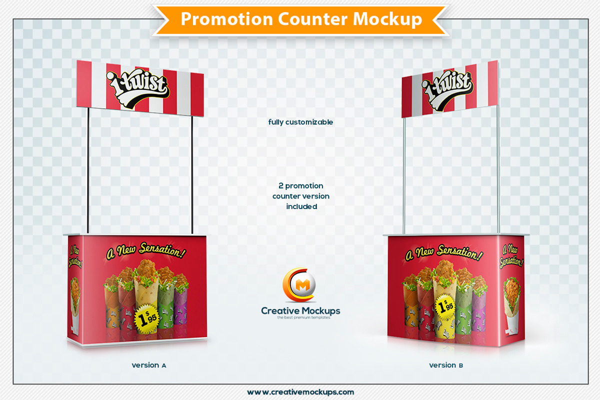 Promotion Counter Mockup, an Advertising Mockup by Plus Media
