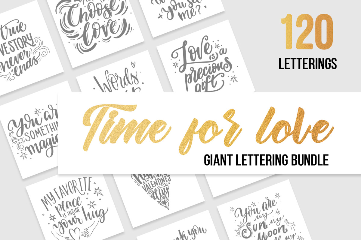 Giant lettering bundle about love ♥, a Social Media Template by Beauty ...