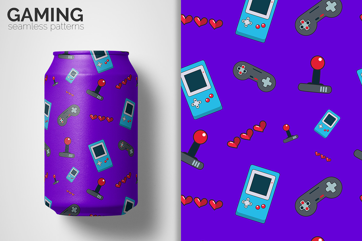 Gaming Seamless Patterns, a Pattern Graphic by 3Y_Design