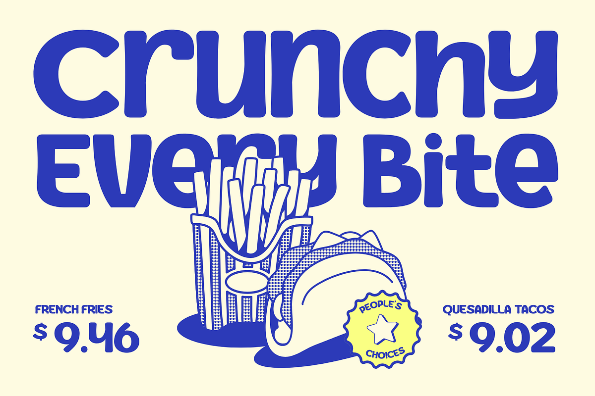 Boer Food - Logo Extrude Font, a Sans Serif Font by Nirmana Visual