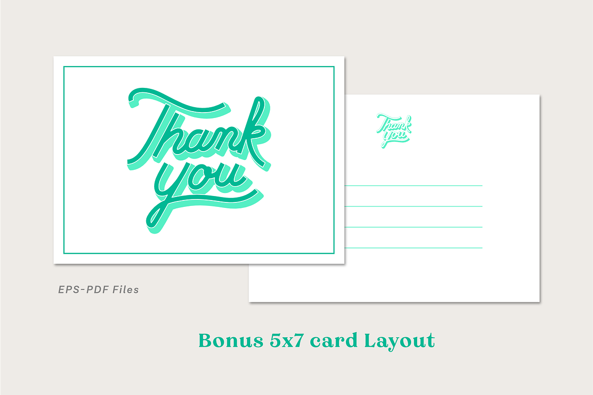 Thank You Vector Script + Card | Creative Market