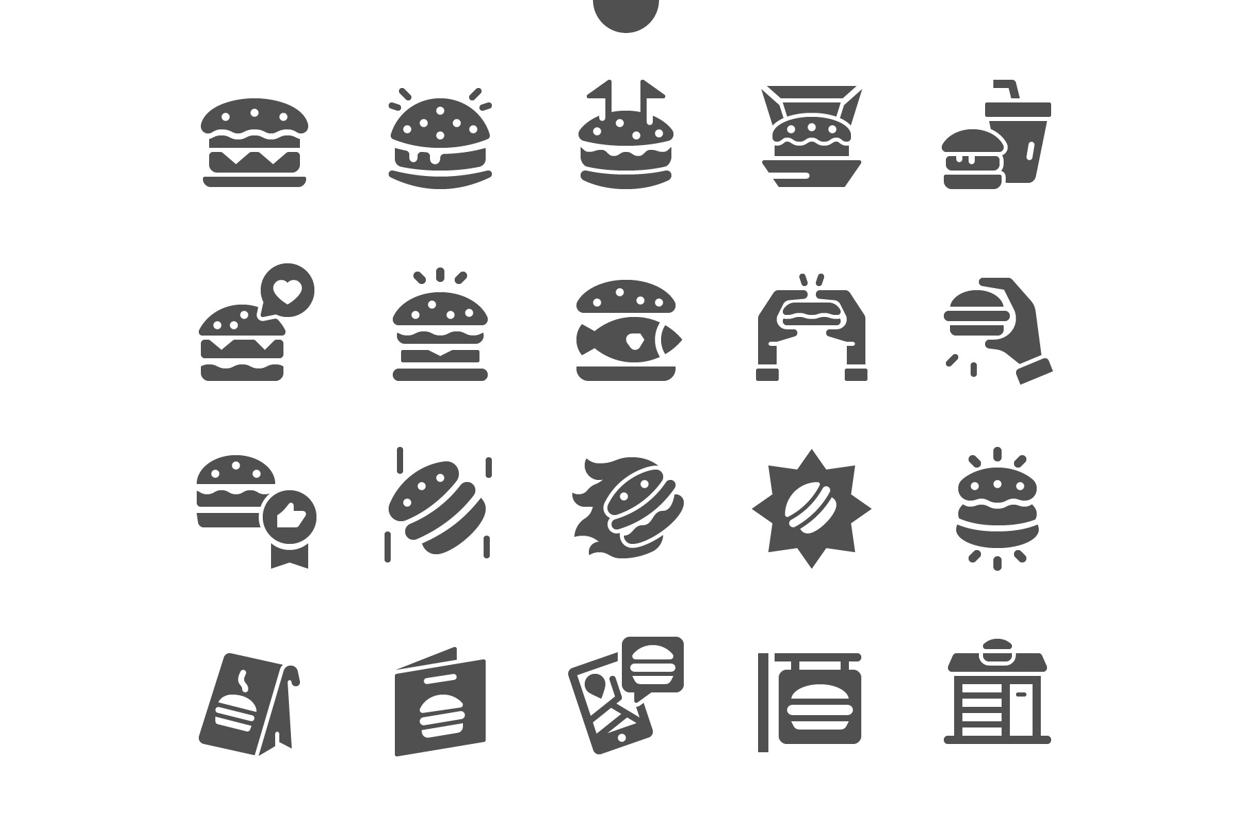 Burger Icons, a Solid Icon by Palau