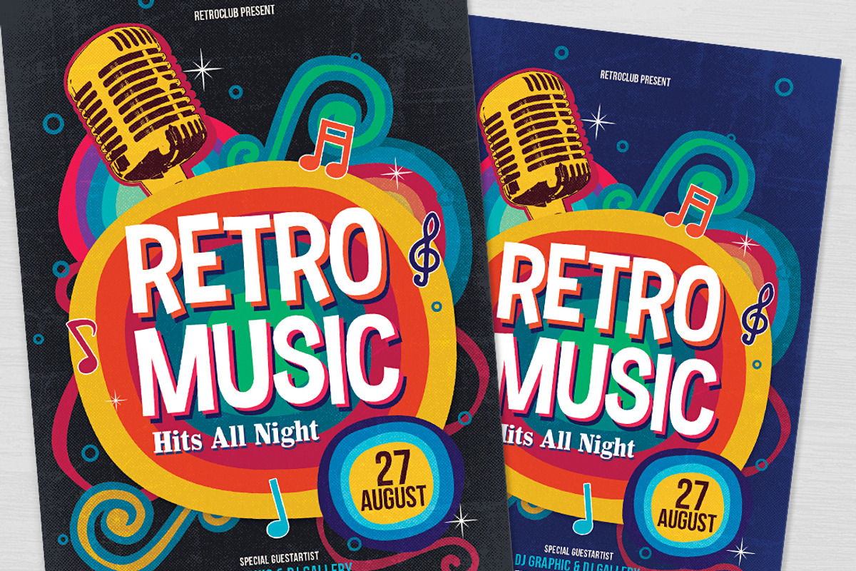 Retro Music Flyer, a Flyer Template by DesignWorkz