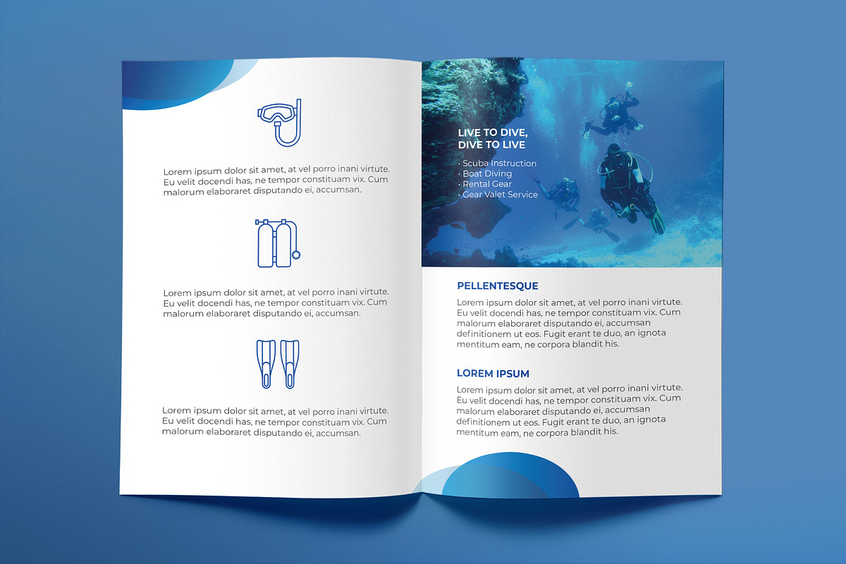 Diving School Print Pack, a Poster Template by TemplatesNow!