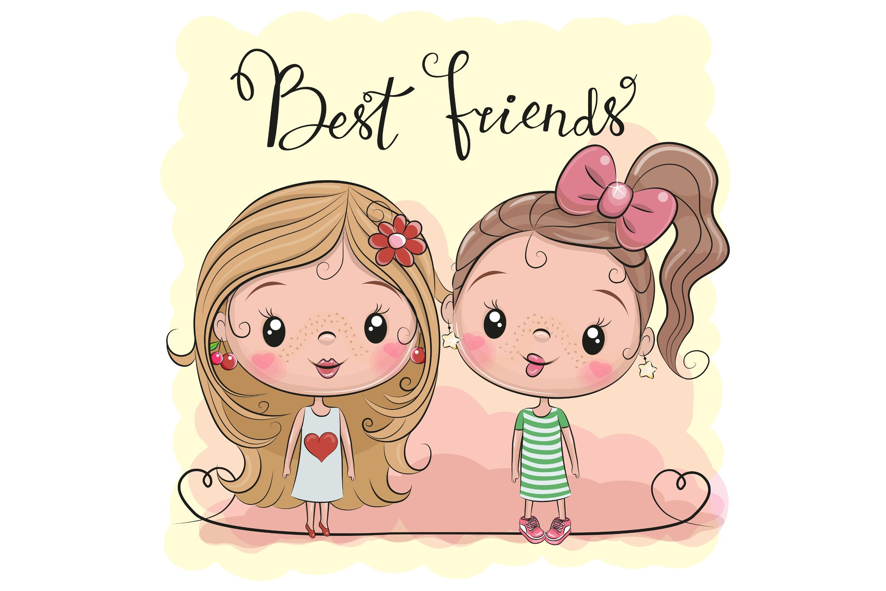 Two Cute cartoon girls, a Person Illustration by Regina Art (Reginast777)