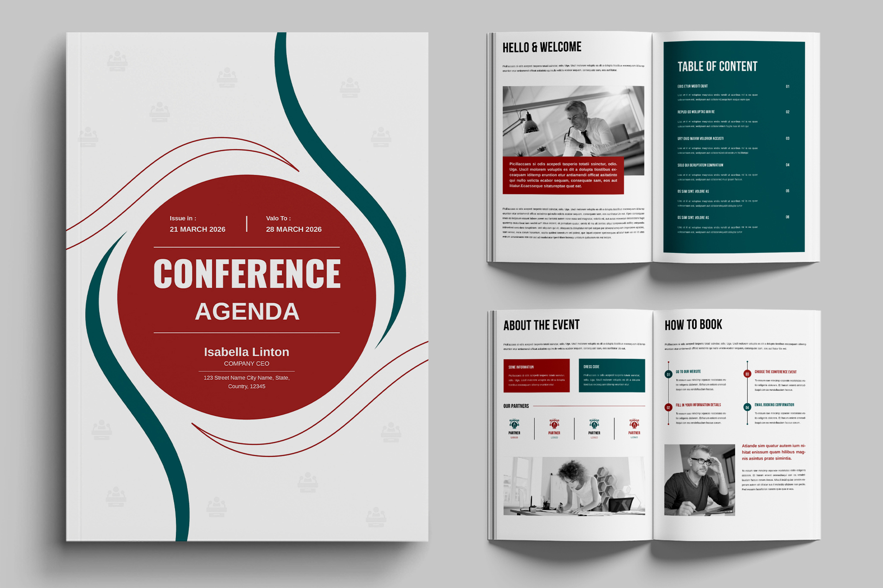 Conference Agenda Schedule Template | Creative Market