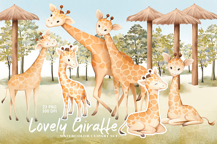 Baby Deer Watercolor Clipart, an Animal Illustration by StudioBeeArt