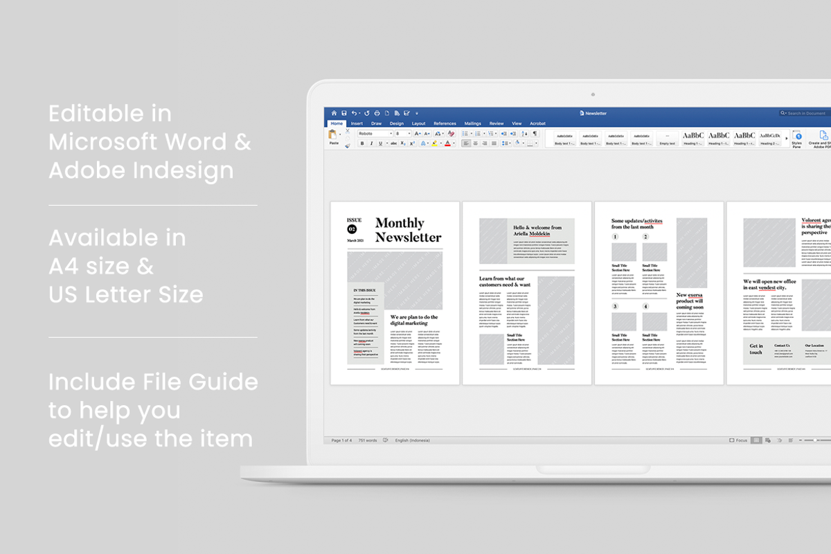 Newsletter | MS Word & Indesign, a Templates & Theme by Leaflove