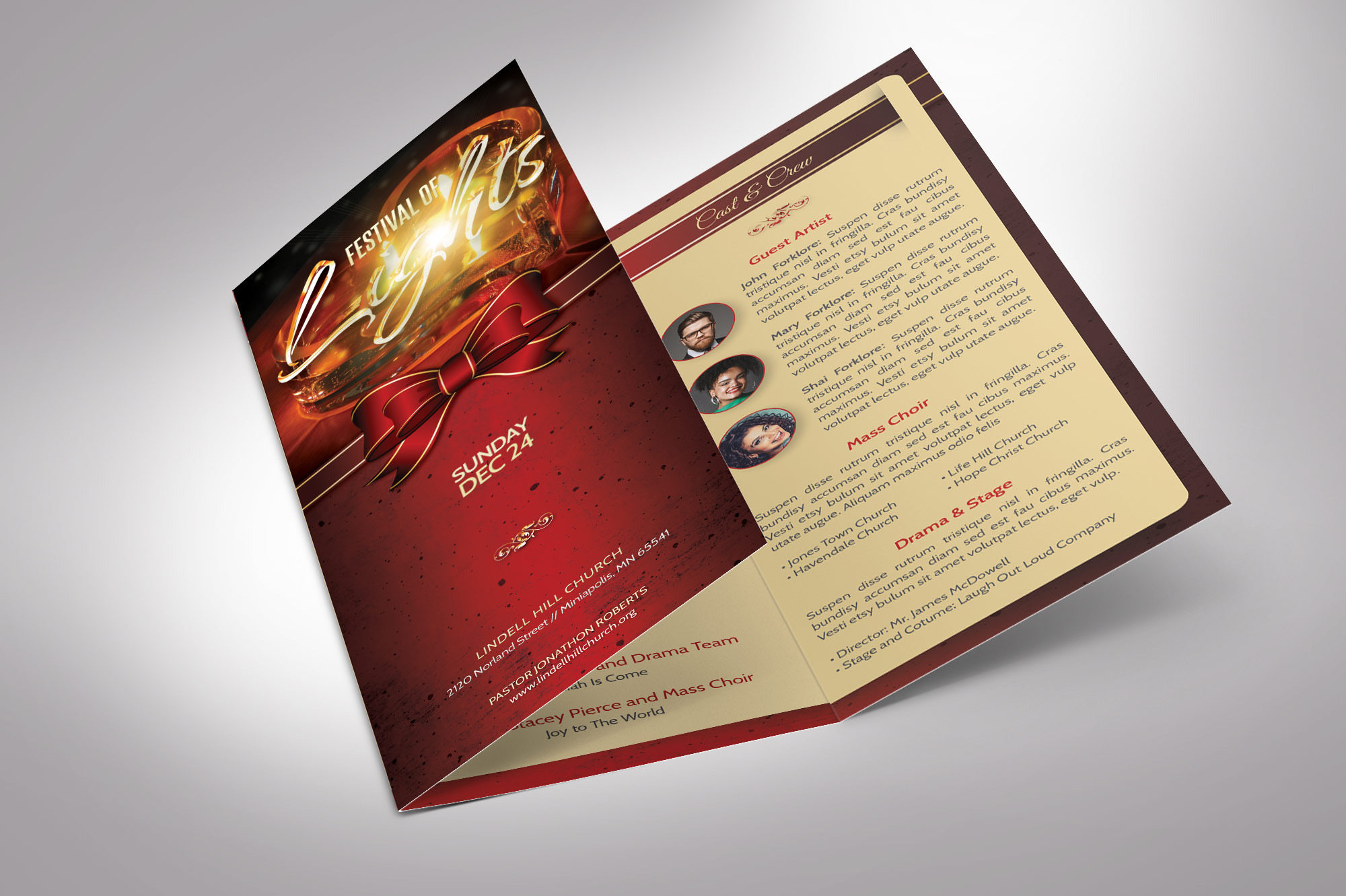 Candle Light Trifold Brochure, a Brochure Template by Godserv Designs