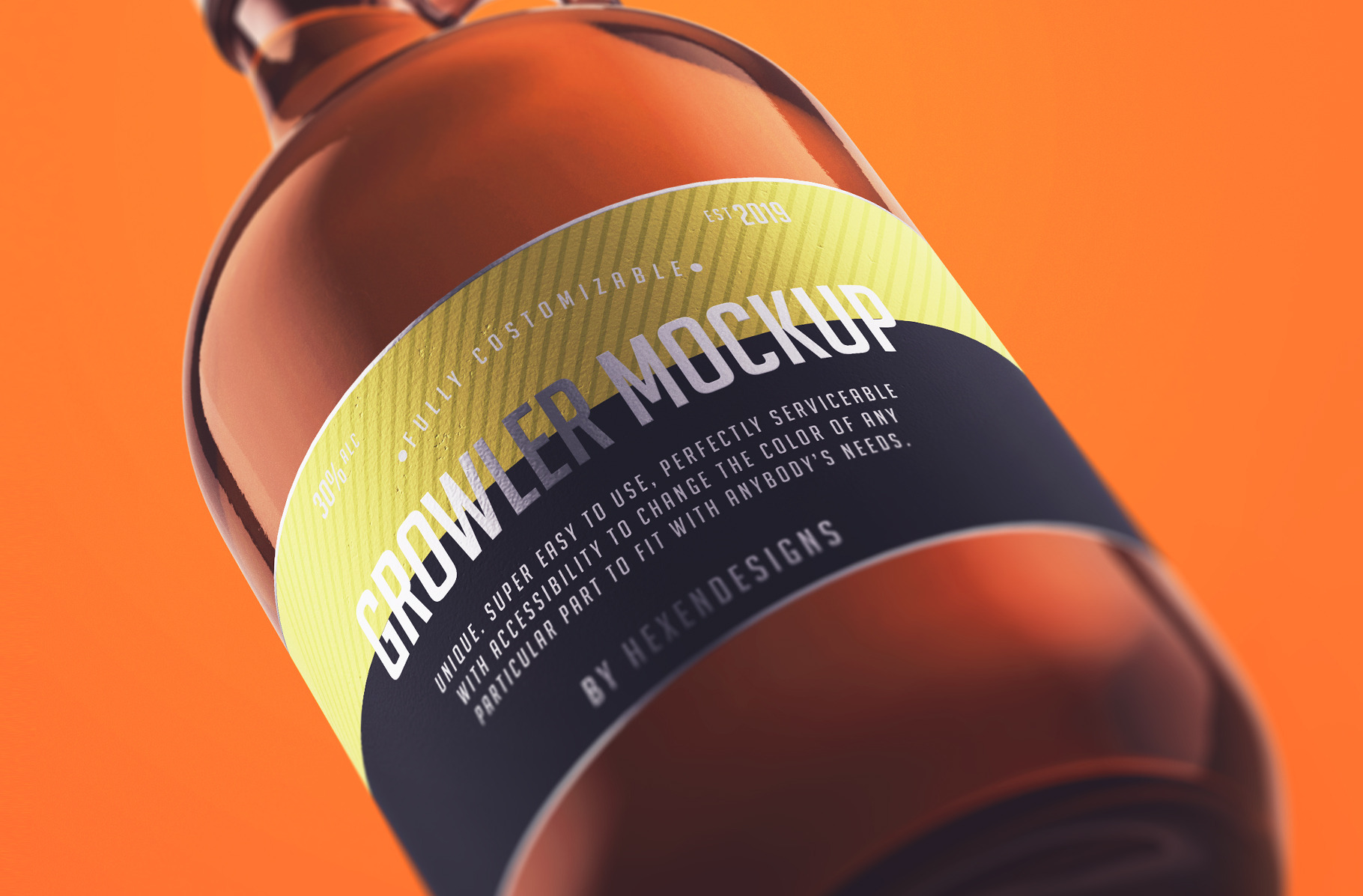 Growler Bottle Mockup, a Product Mockup by HexenDesigns