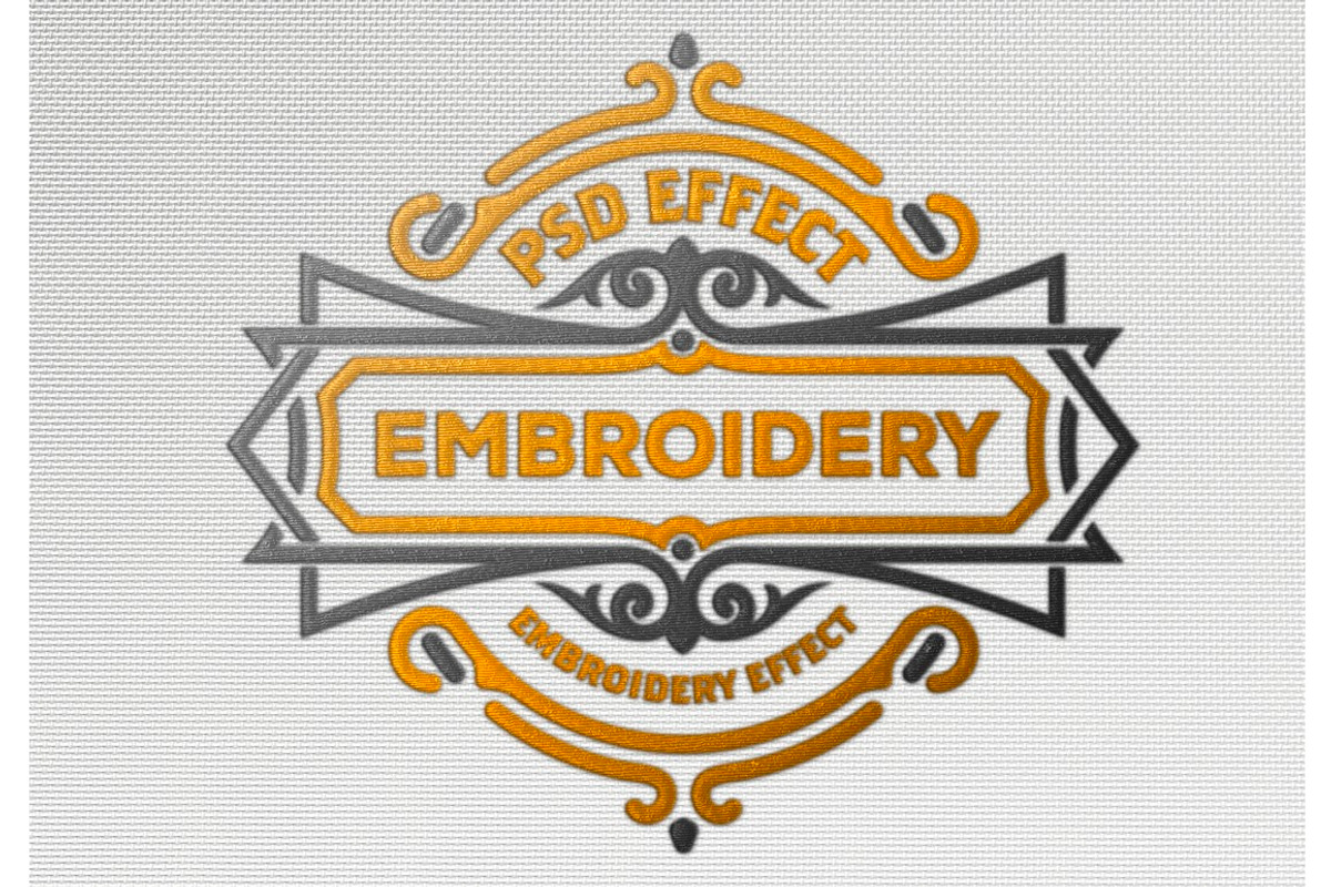 Embroidery Effect Mockup, a Branding & Logo Template by OneVectorStock