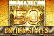 50 Golden Styles, a Layer Style Add-On by TrulyART Type | Creative Market