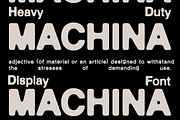 MACHINA, a Sans Serif Font by Headquarters