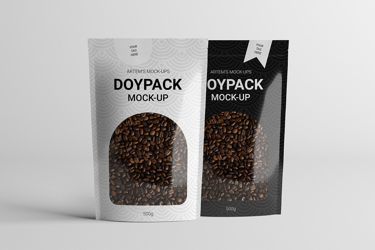 Doypack Pouch Mockup, a Packaging Mockup by AY Mock-Ups
