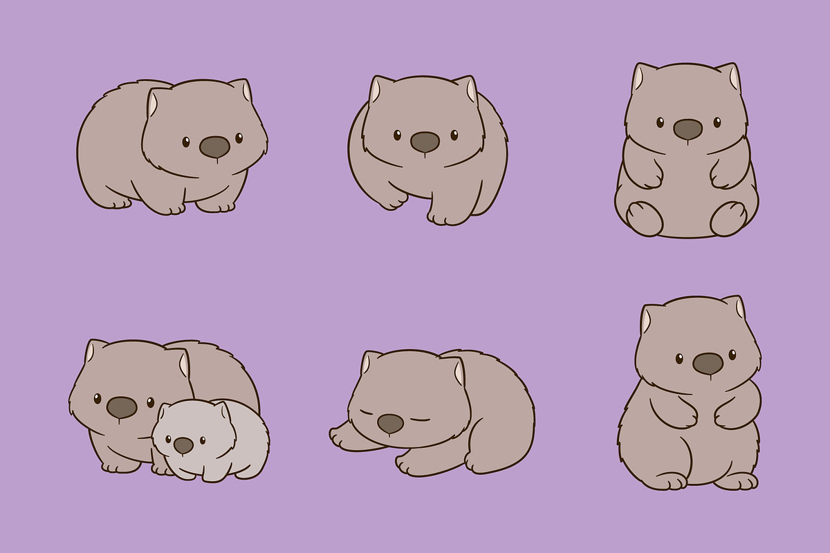 Cute Wombat Illustration, an Animal Illustration by Rafiart26