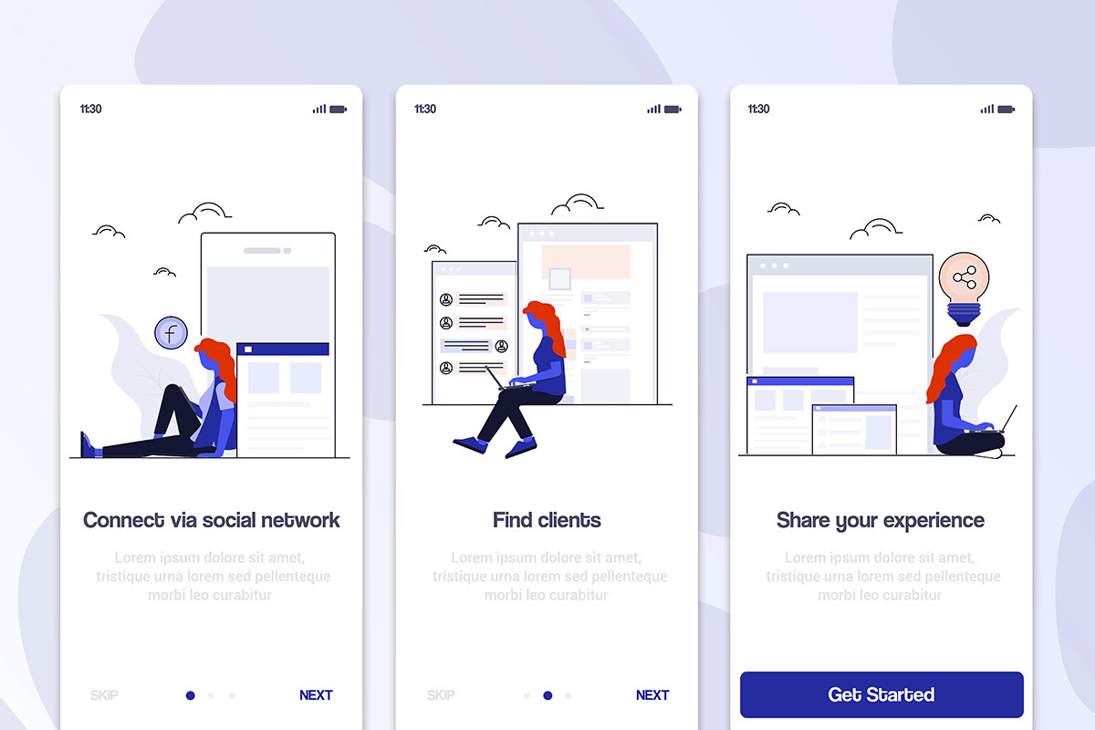 15 Onboarding Screens for App, a Templates & Theme by Creative Graphics