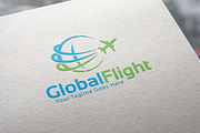 Global Flight Logo, a Branding & Logo Template by REDVY CREATIVE