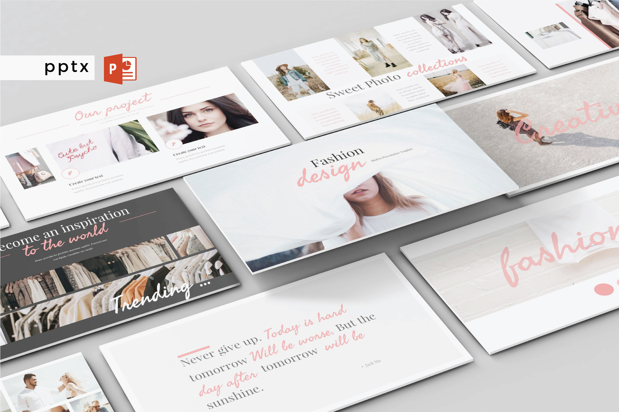 FASHION DESIGN - Powerpoint Template, a Presentation Template by Shafura