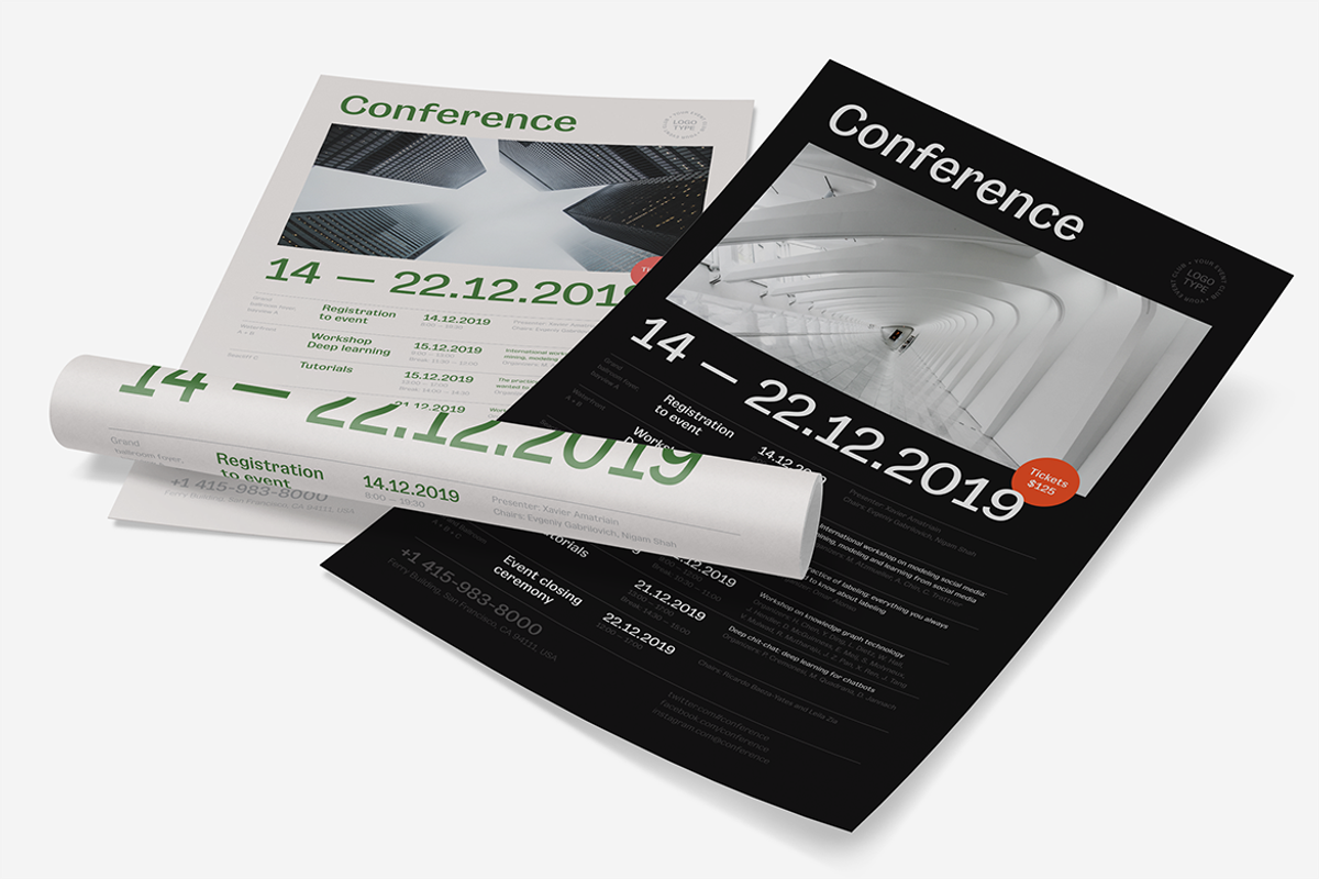 Conference Event Schedule Poster, a Flyer Template by EDT.Graphics ...