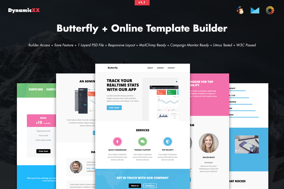 Butterfly + Online Template Builder, an Email Template by DynamicXX