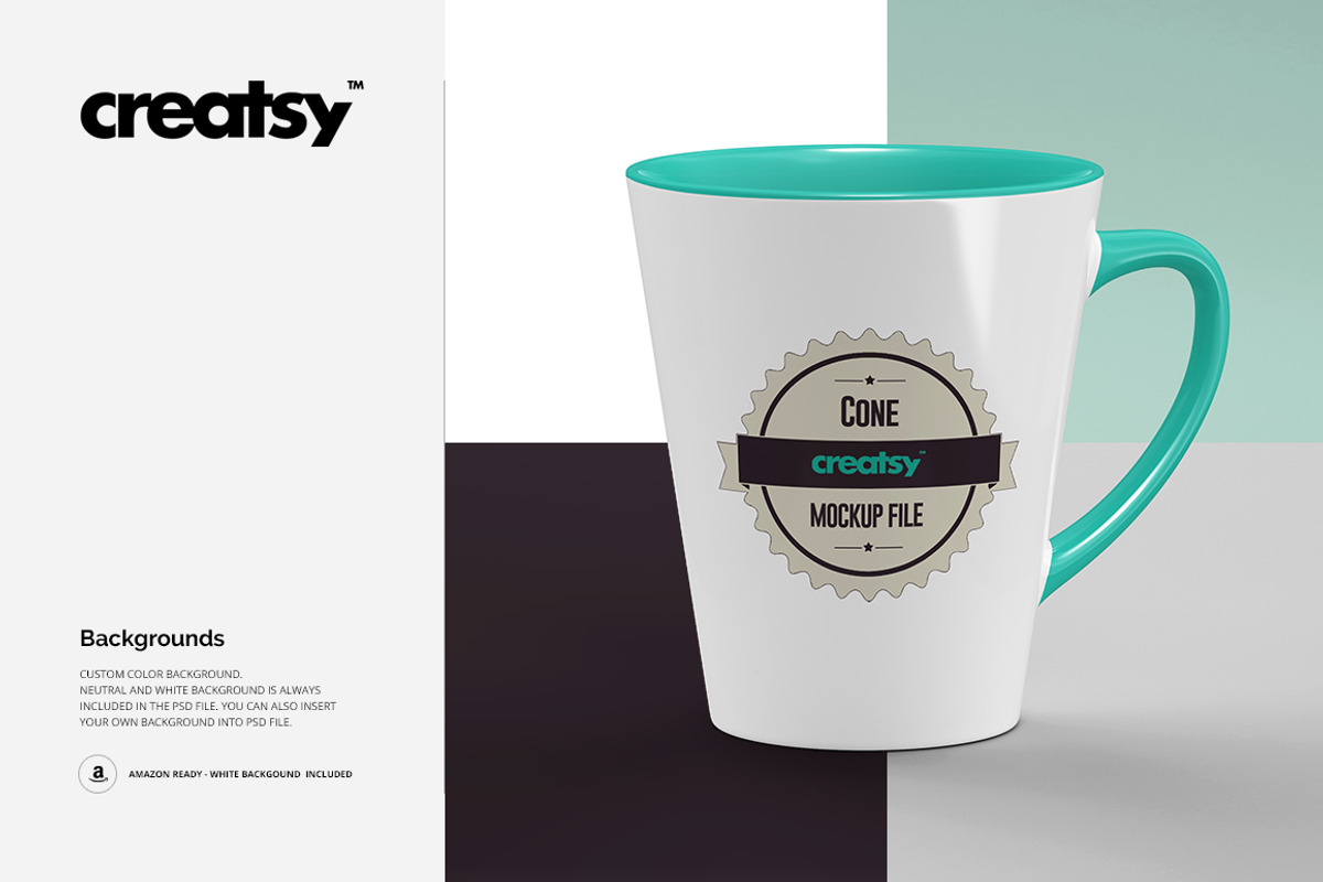 Cone Shape Mug Mockup Set, a Cups & Container Mockup by creatsy2