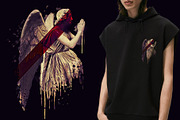 Pop art angel illustration.T-shirt Graphic | Creative Market
