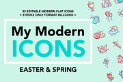 My Modern Icons - Spring & Easter, an Outline Icon by Fox & Bear ...