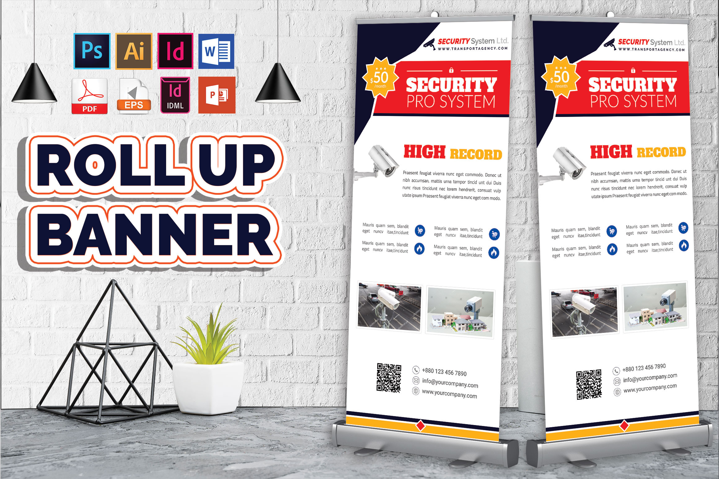 Security System Roll Up Banner V-03, a Flyer Template by Imagine Design ...