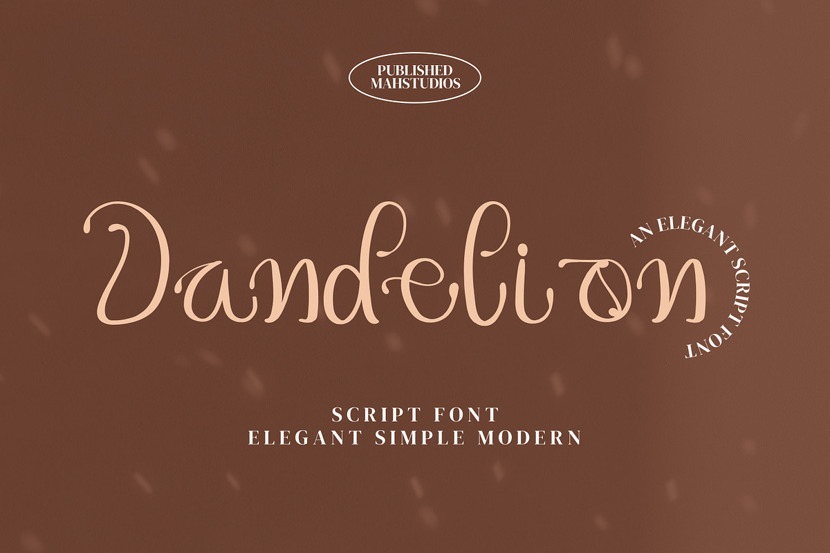 Dandelion Script Fonts, a Script Font by mahstudios