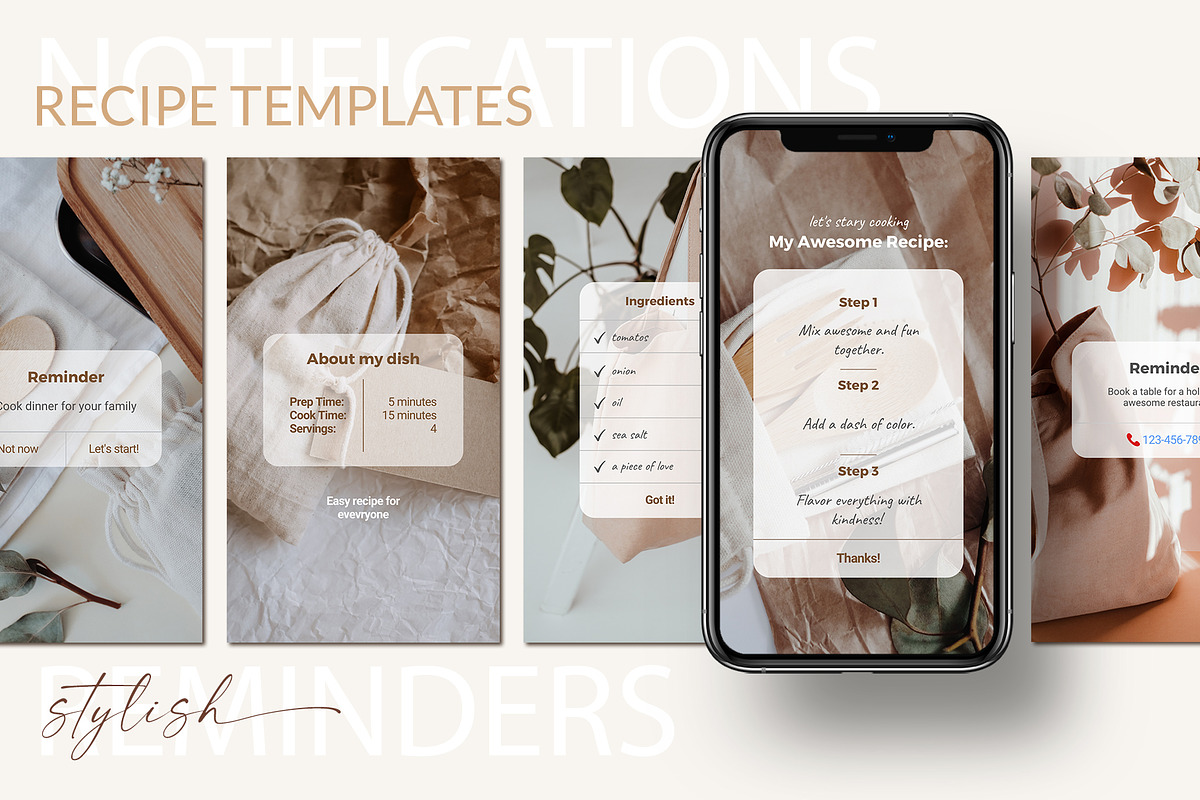 Reminders Canva Templates BUNDLE, a Social Media Template by ilonitta