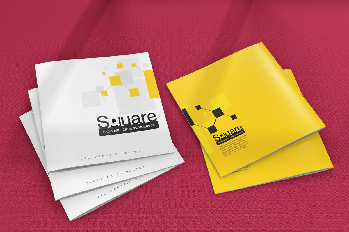 Square Brochure Mockup, a Mockup by Vectogravic Design