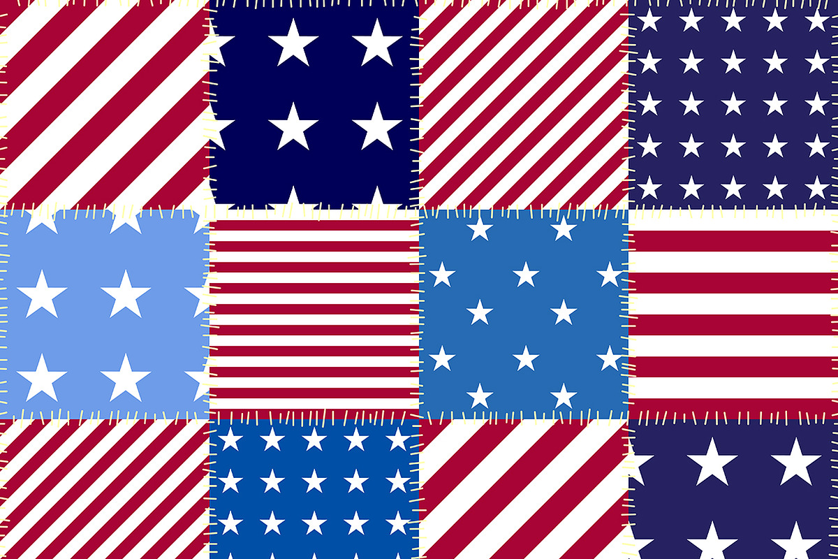 USA flag vector pattern