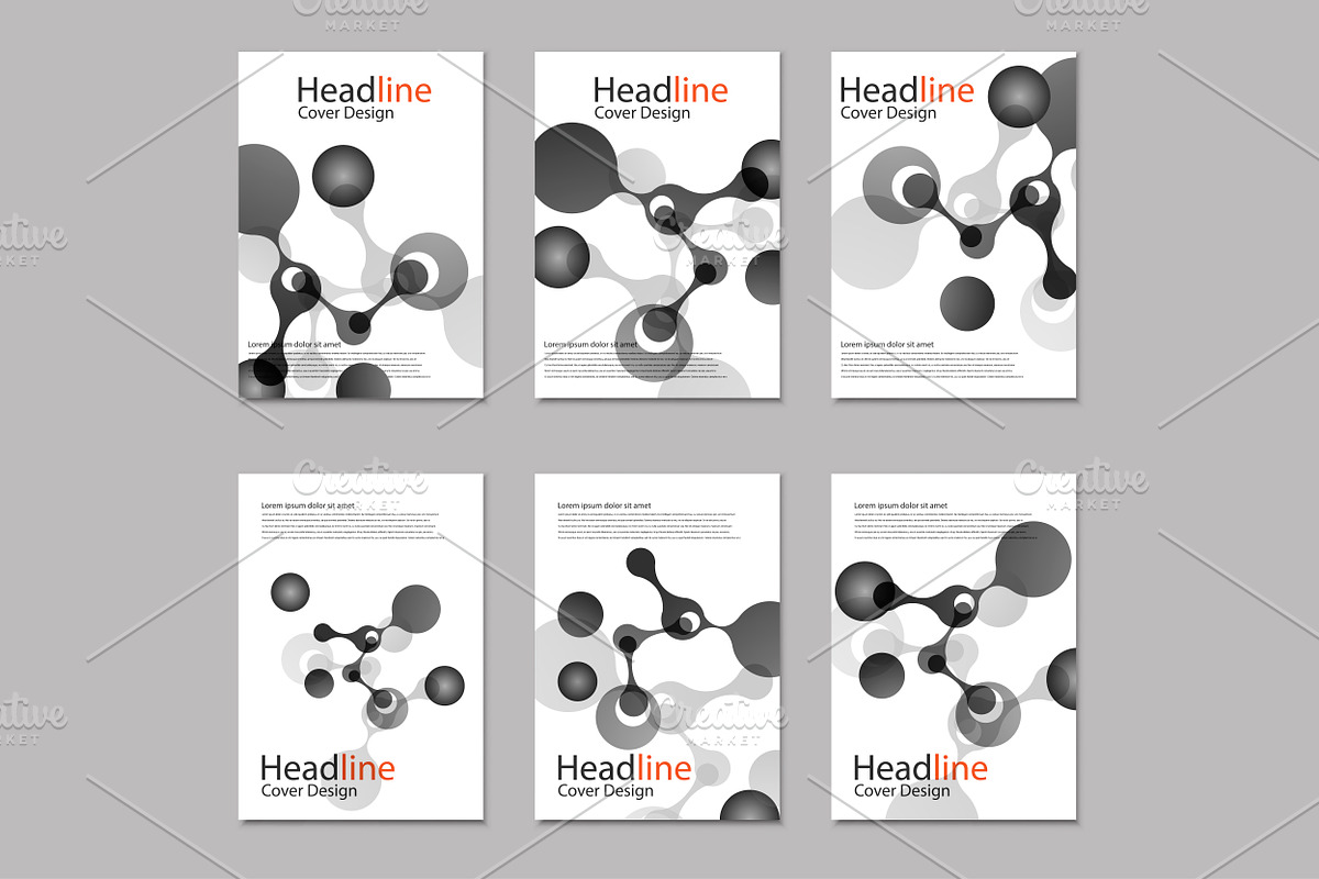 Science molecule cover template, a Brochure Template by Haisonok