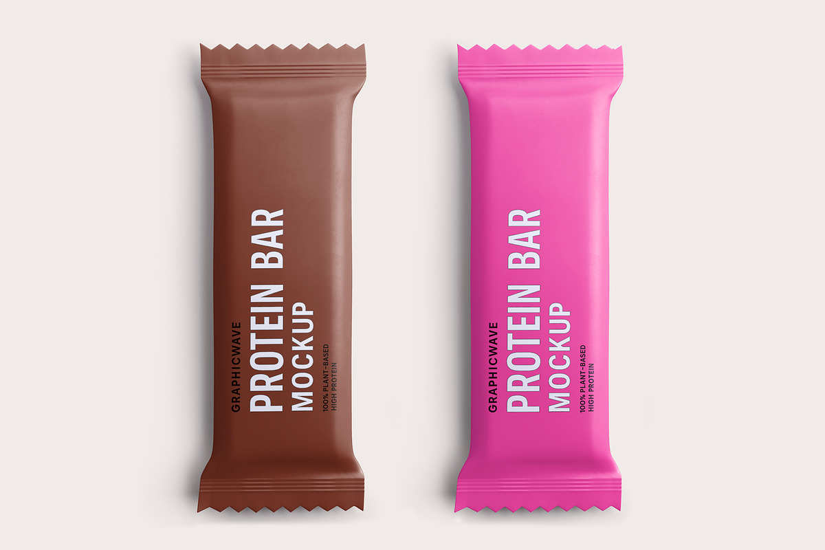 Protein Bar Mockup, a Packaging Mockup by GraphicWave