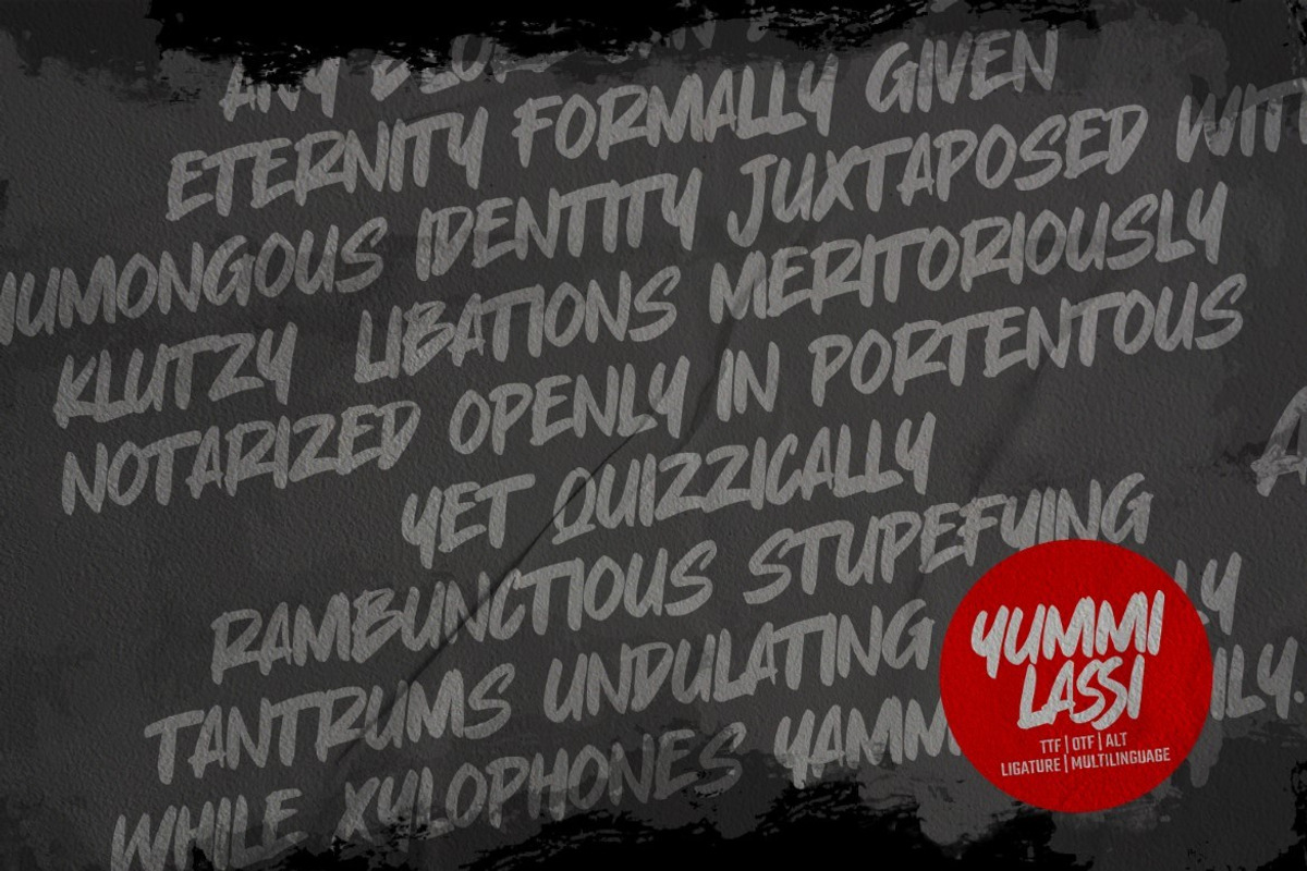 Yummi Lassi - Playful Display Font | Creative Market