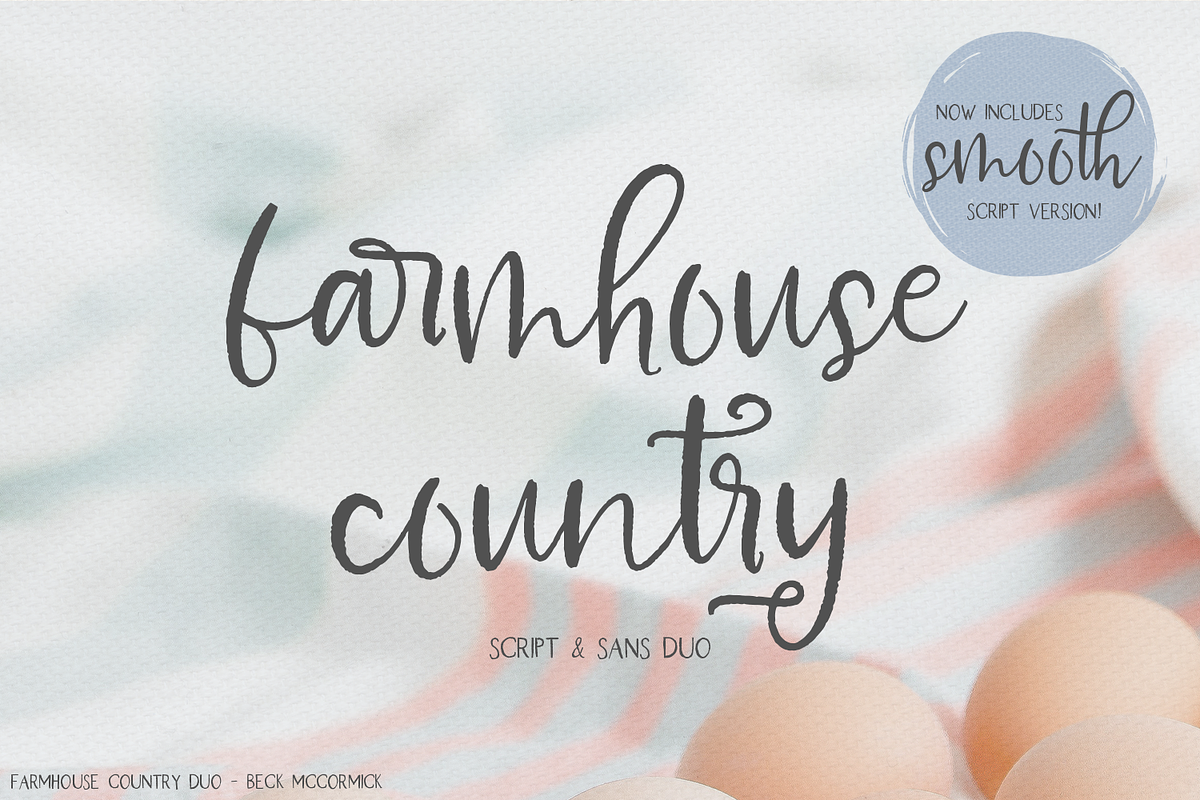 Farmhouse Country Rustic Font Duo, a Handwritten Font by Beck McCormick