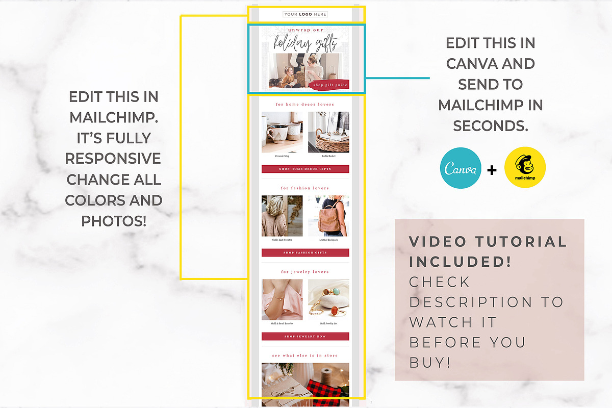 Canva & Mailchimp Template | Holiday, an Email Template by Thirty One ...